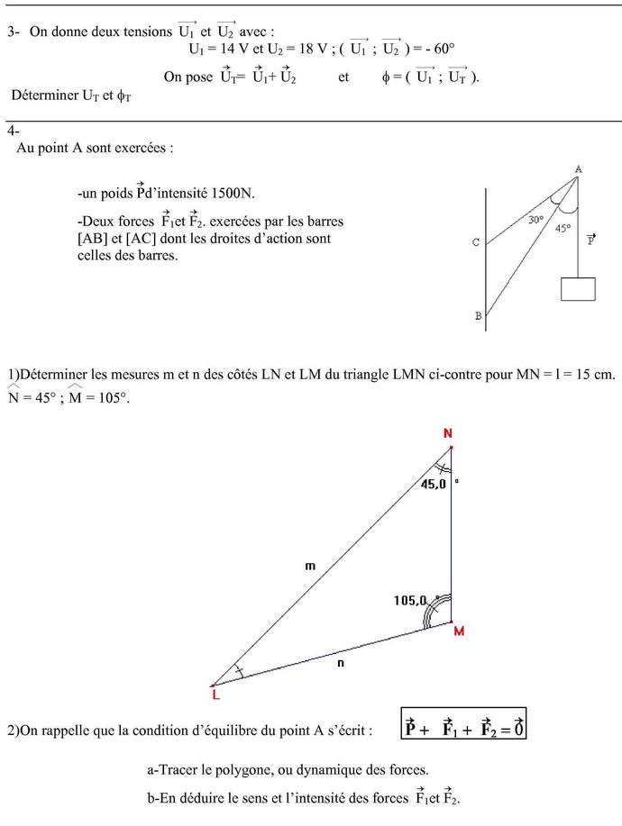 Relations métriques dans le triangle : cours de maths en 1ère S.